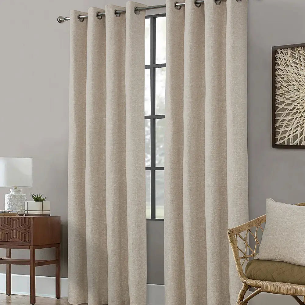 Clayton Beige Blackout Curtains — JMR House to Home