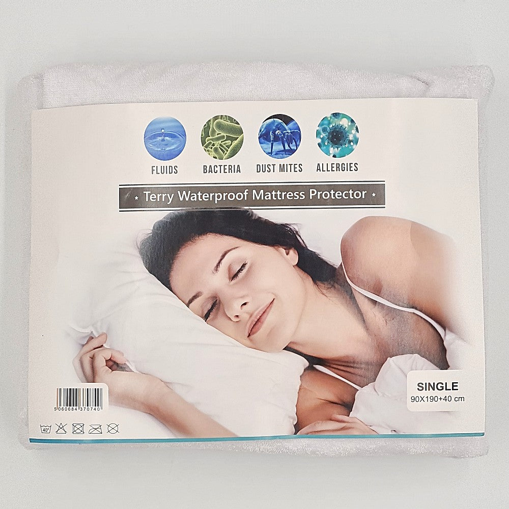 Terry Towelling Waterproof Mattress Protector — JMR House to Home